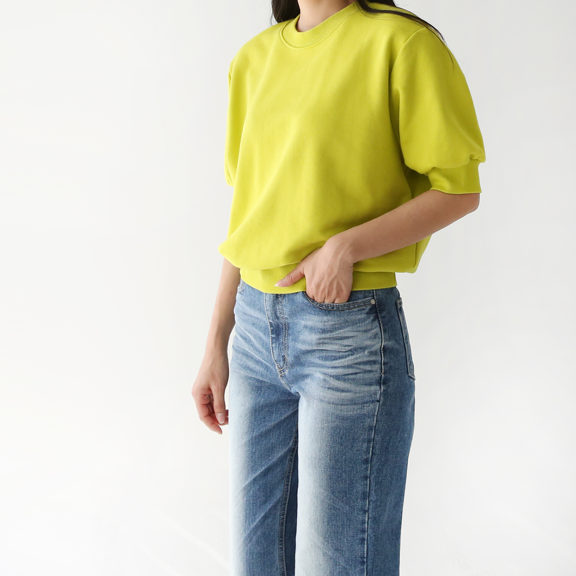 [봉봉 하프슬리브 맨투맨 JBD2TS007]