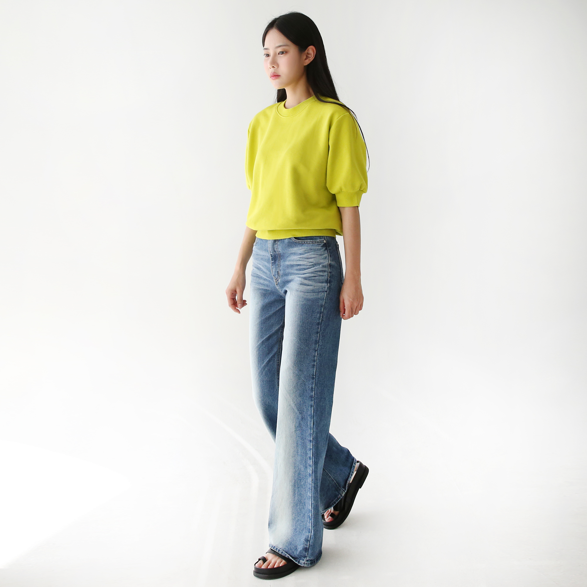 [봉봉 하프슬리브 맨투맨 JBD2TS007]